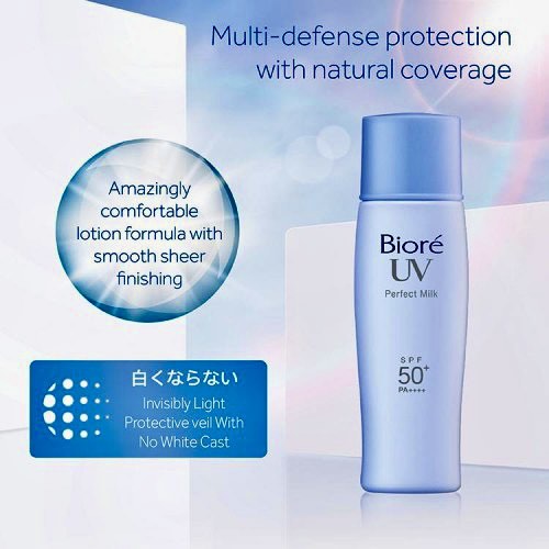 BIORE Uv Perfect Milk Spf 50+ Pa+++ 40ml, Beauty & Personal Care, Face ...