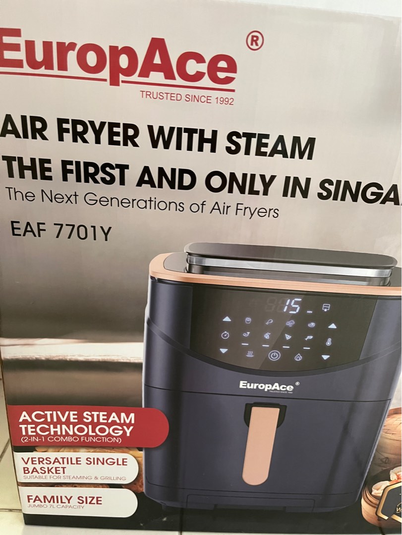 BNIB Jumbo 7L EuropAce Jet Steam Airfryer , Furniture & Home Living ...