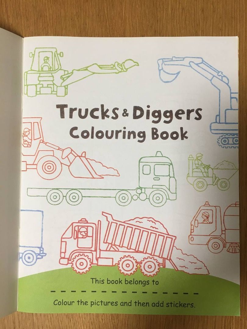 Brand New - (1) First Colouring Book Colours , (2) Trucks & Diggers ...
