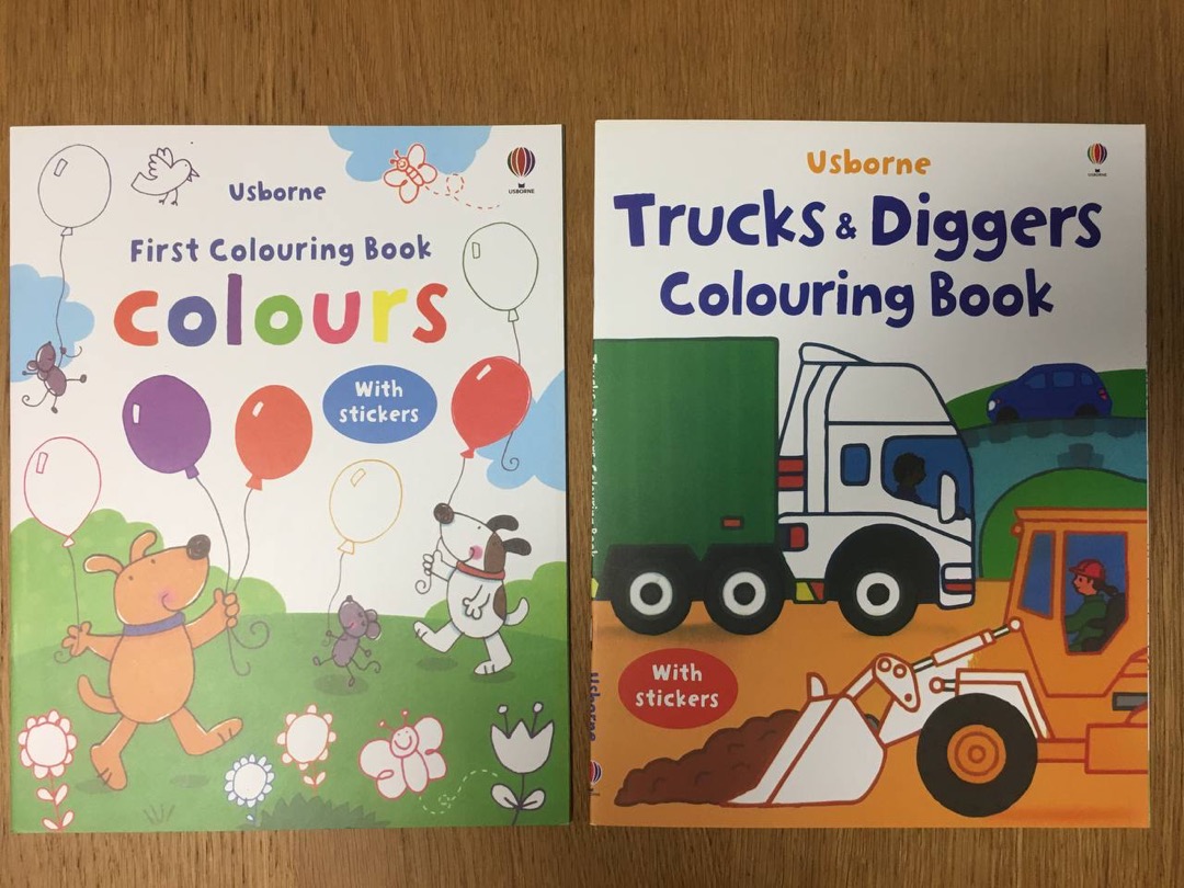 Brand New - (1) First Colouring Book Colours , (2) Trucks & Diggers ...