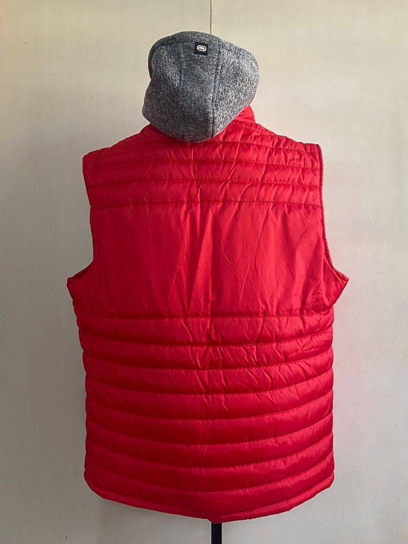 ECKO UNLTD. Red Hooded Puffer Vest on Carousell