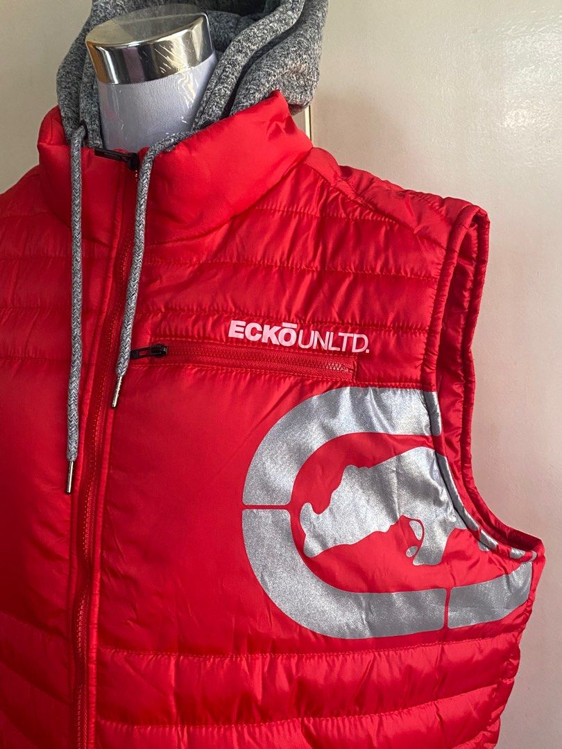 ECKO UNLTD. Red Hooded Puffer Vest, Men's Fashion, Coats, Jackets and ...