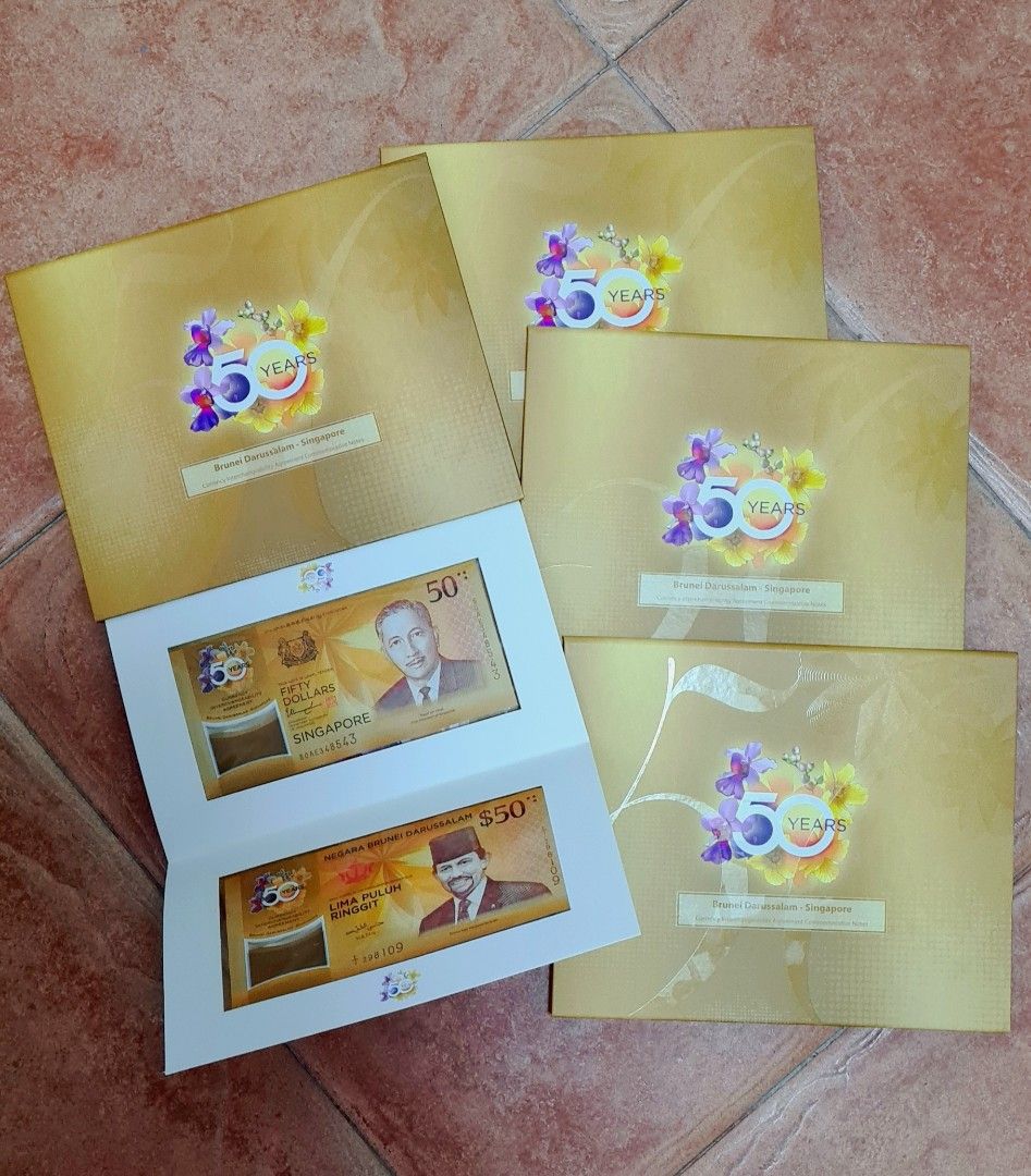 Brunei Darussalam Singapore $50 Commemorative Note, Hobbies & Toys ...