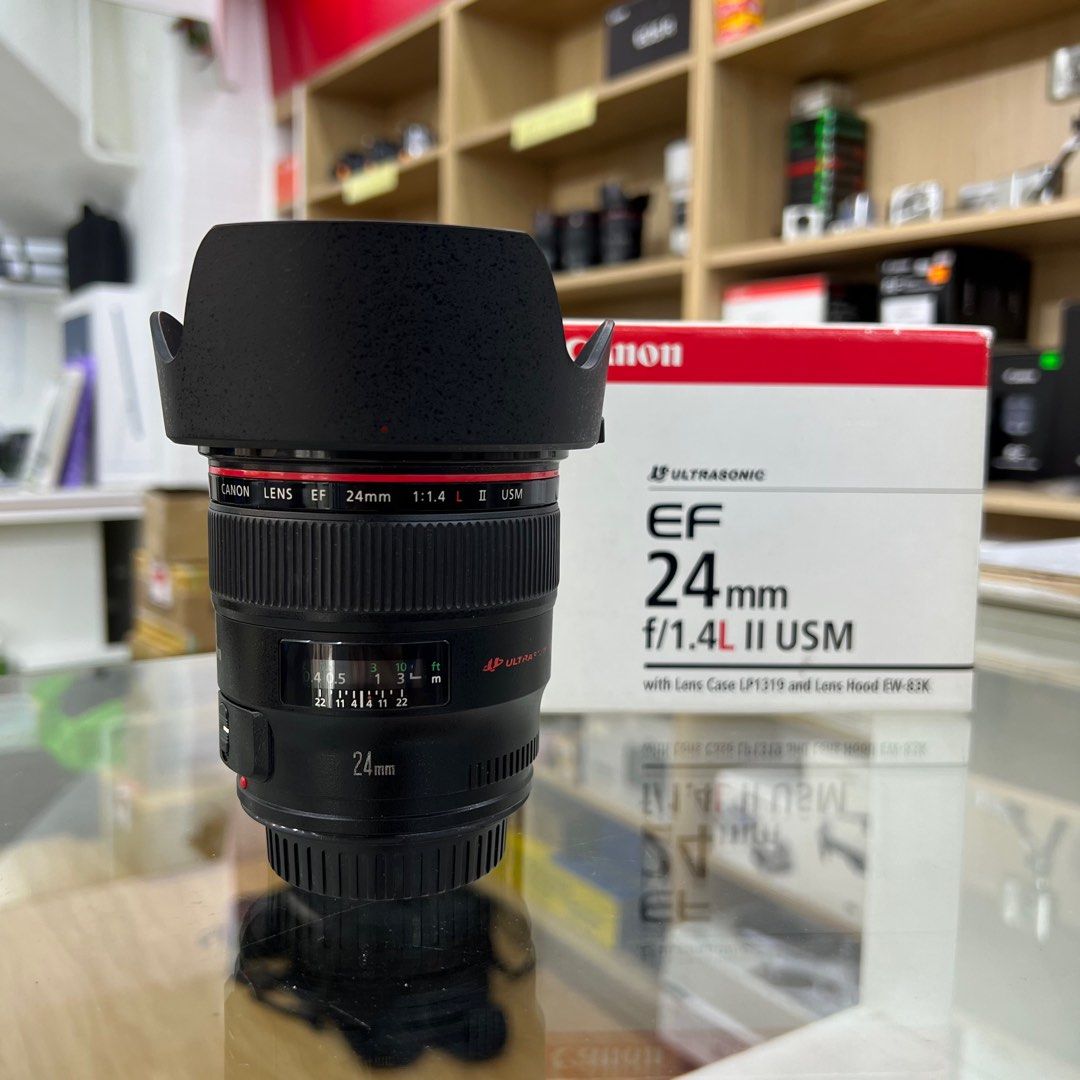 Canon EF 24mm F1.4L II USM 99% Like New Full Set with Box, Photography ...