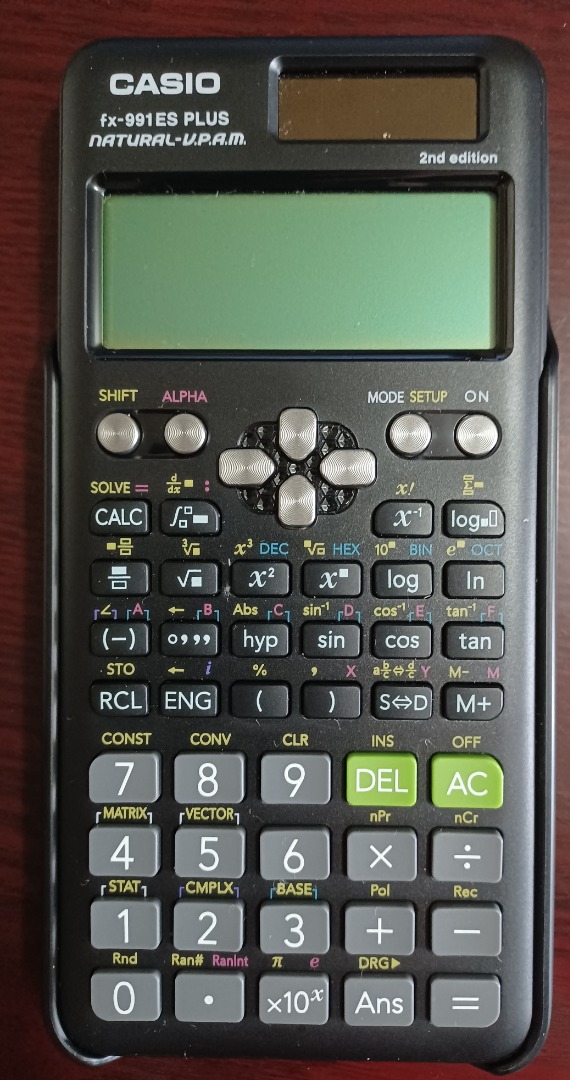 Casio fx-991ES PLUS (2nd edition) 計算機, 興趣及遊戲, 書本 & 文具, 教科書 - Carousell