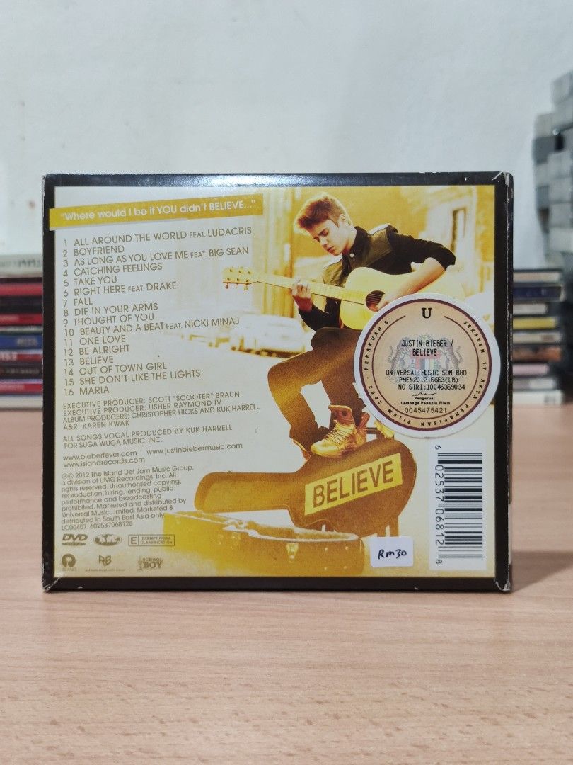 (CD+DVD) Justin Bieber Believe Deluxe Edition, Hobbies & Toys, Music ...