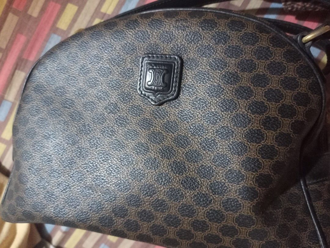 Celine acadam vintage half moon bag, Luxury, Bags & Wallets on Carousell