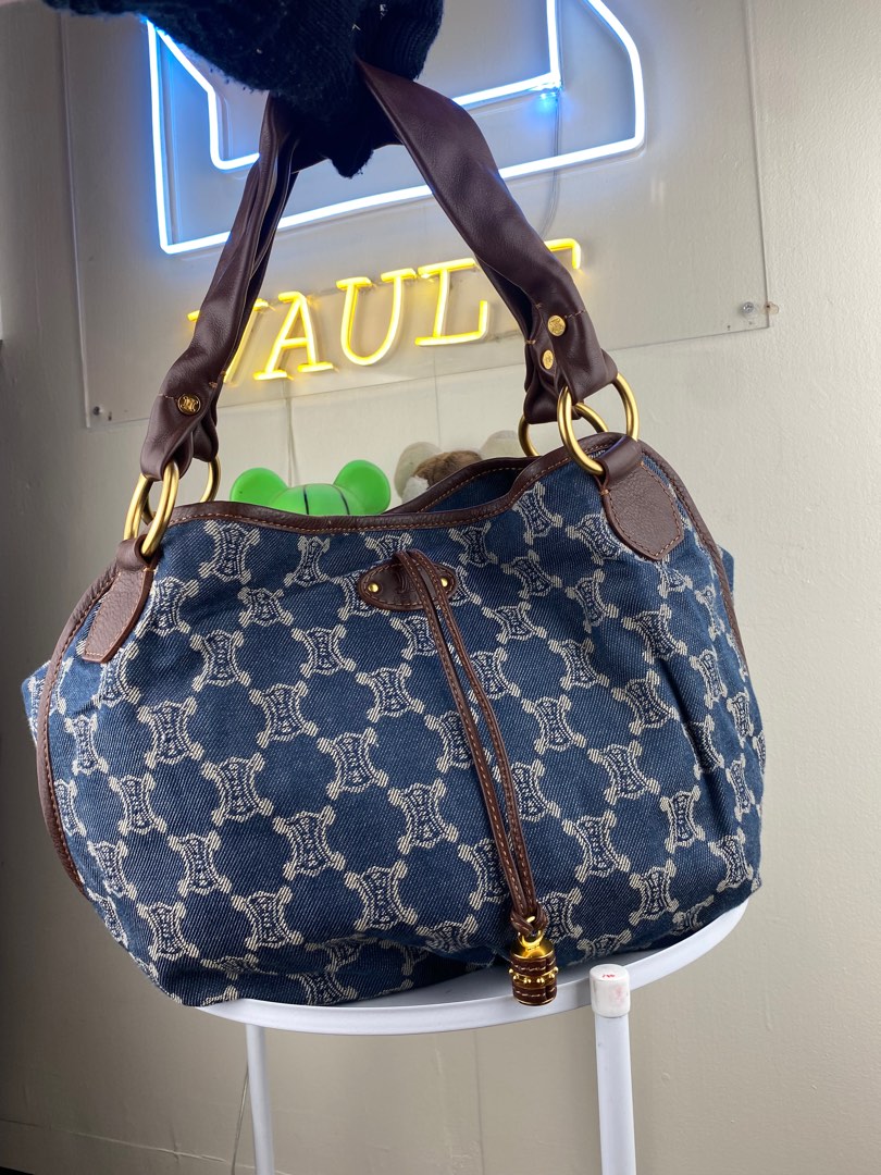 Celine Monogram Vintage denim slouch bag, Luxury, Bags & Wallets on ...