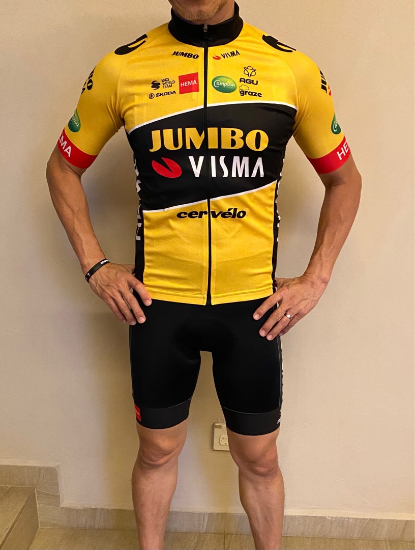 Team Jumbo Visma Authentic Cervelo Jersey and Bib Shorts, Sports ...