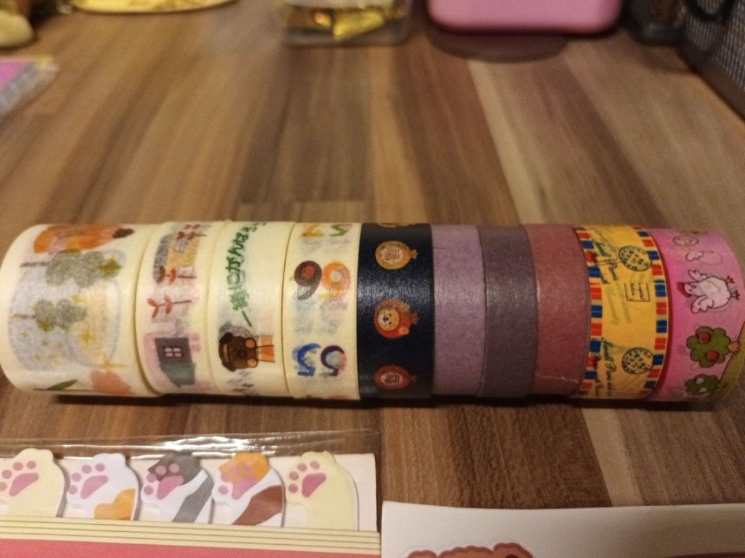 CLEARING MY STATIONERIES | post-its | stickers | washi tapes | iron-on ...