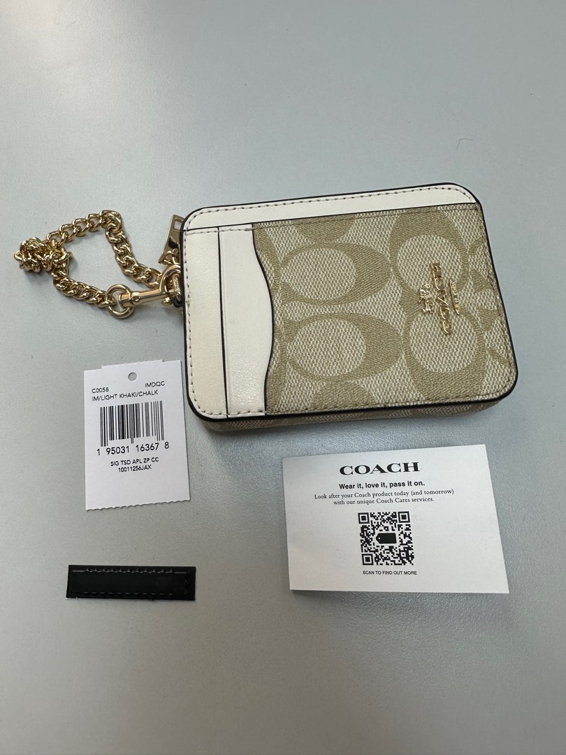 Coach chain Card Case, Luxury, Bags & Wallets on Carousell