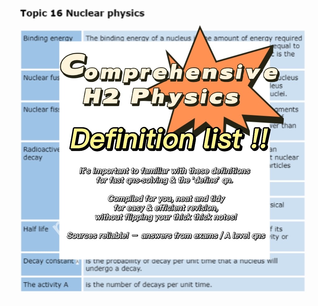 Comprehensive H2 Physics Definition List, Hobbies & Toys, Books ...