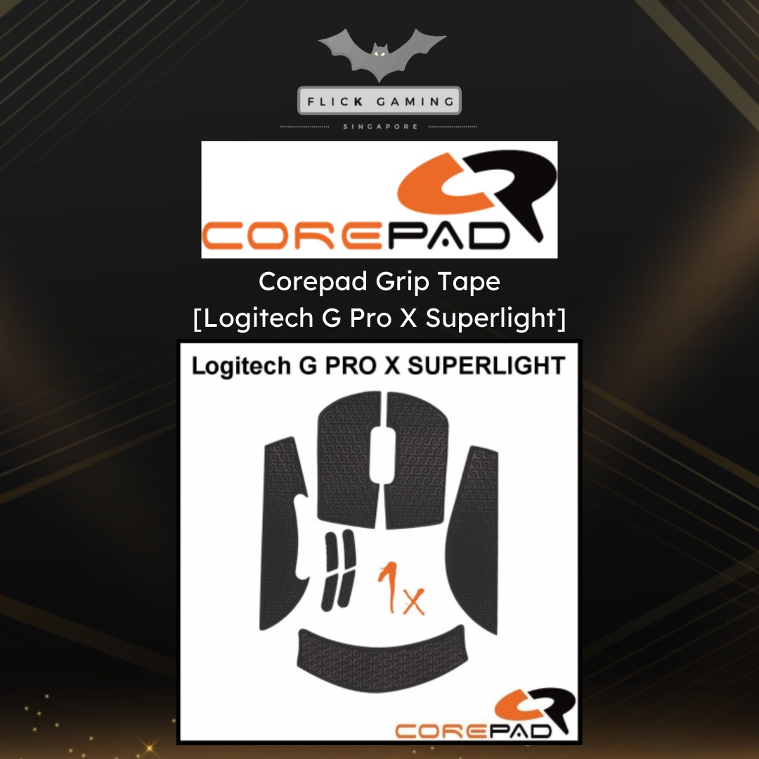 Corepad Grip Tape for Logitech G Pro X Superlight [Black], Computers ...