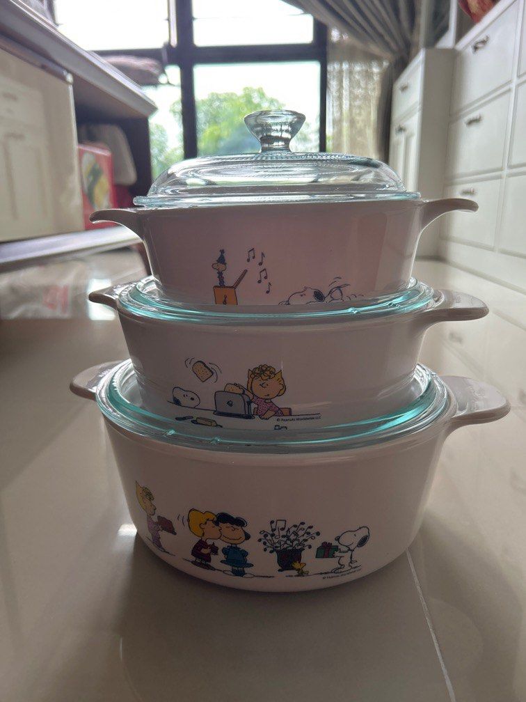 CorningWare Peanuts covered casserole, Furniture & Home Living ...