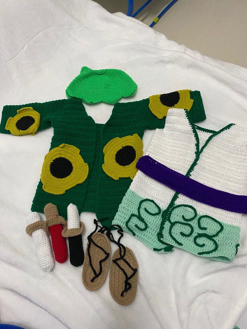 Crochet Costume - One Piece Zorro Wano Arc, Babies & Kids, Babies ...