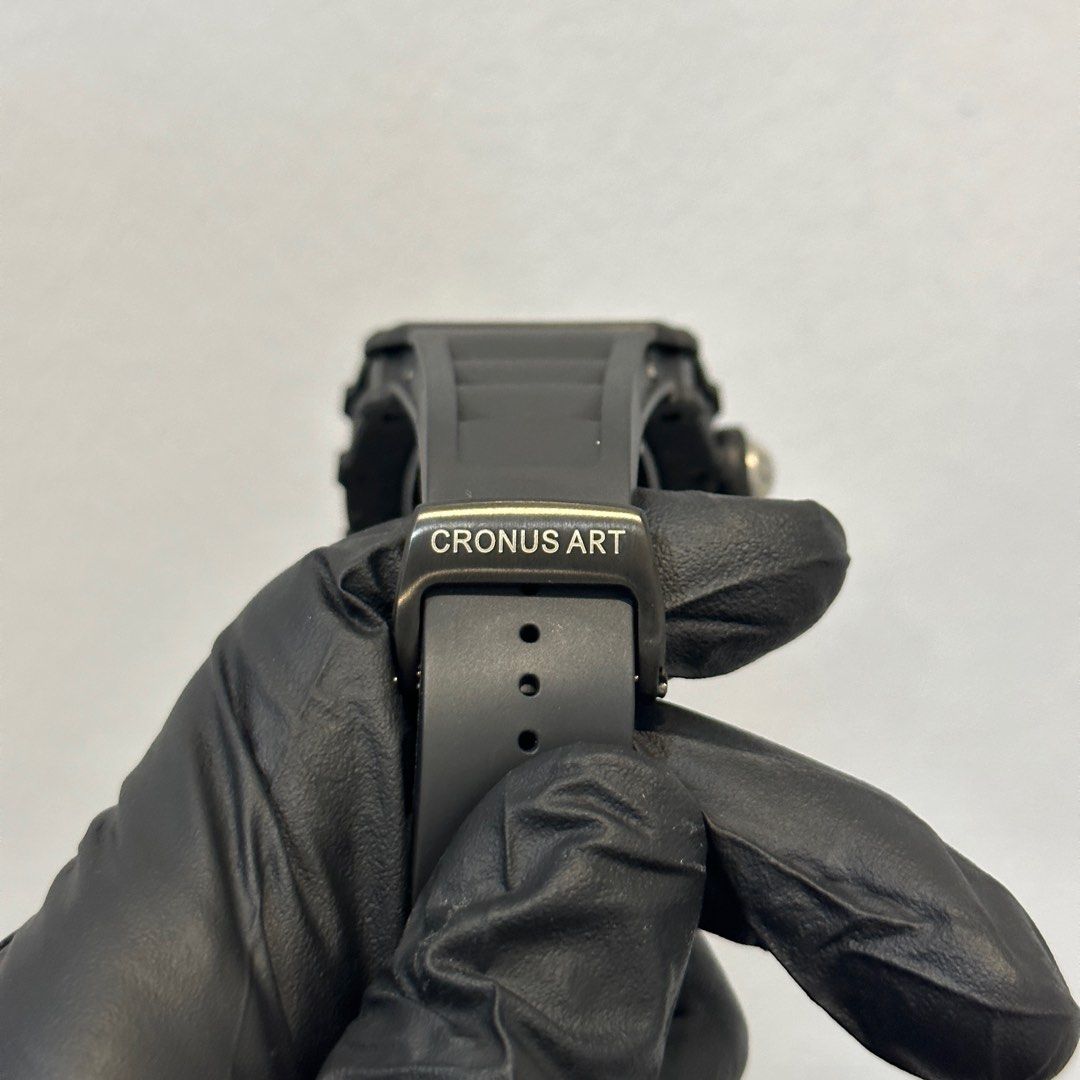 Cronus Art Black Carbon Fibre Star Tonneau Watch Cronusart, Men's ...