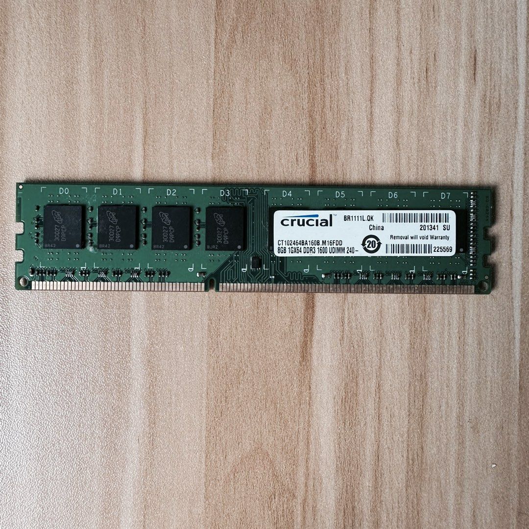 Crucial ddr3 Ram 8Gb, Computers & Tech, Parts & Accessories, Computer ...