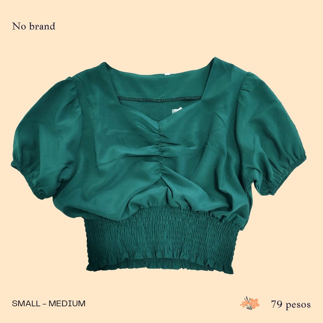 Dark green crop top - Shopee checkout, Women's Fashion, Tops, Blouses ...