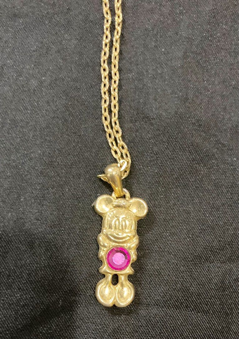 Disney Minnie Mouse Necklace, Women's Fashion, Jewelry & Organizers ...