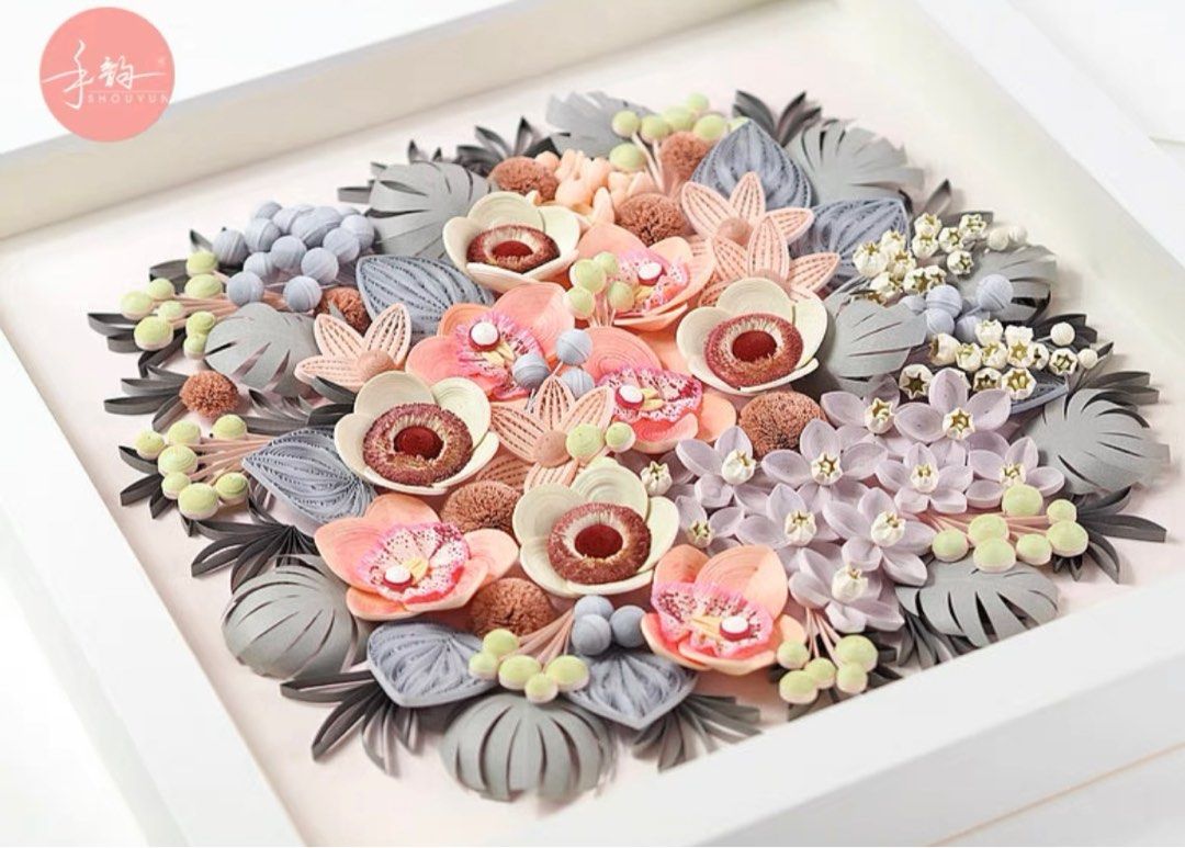 DIY Seni Kertas / Handmade Art / Creative Gift Gradient Color Quilling ...