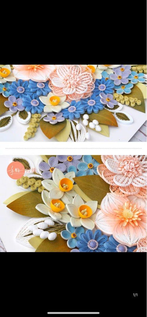 DIY Seni Kertas / Handmade Art / Creative Gift Gradient Color Quilling ...