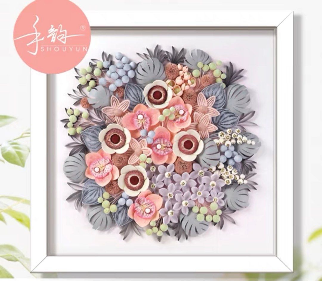 DIY Seni Kertas / Handmade Art / Creative Gift Gradient Color Quilling ...