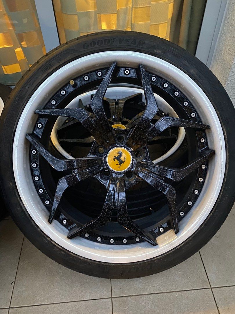 Ferrari sports rims with Goodyear Eagle F1 tyre from Ferrari 430 Spyder ...