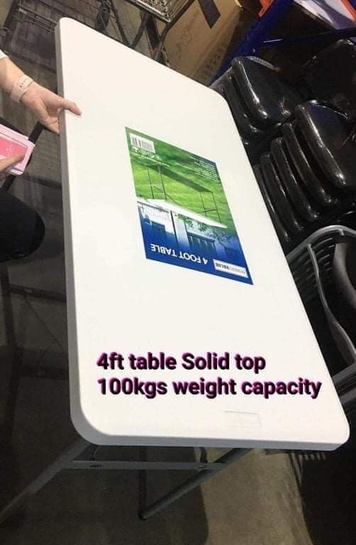Folding table 4ft, Furniture & Home Living, Furniture, Tables & Sets on ...