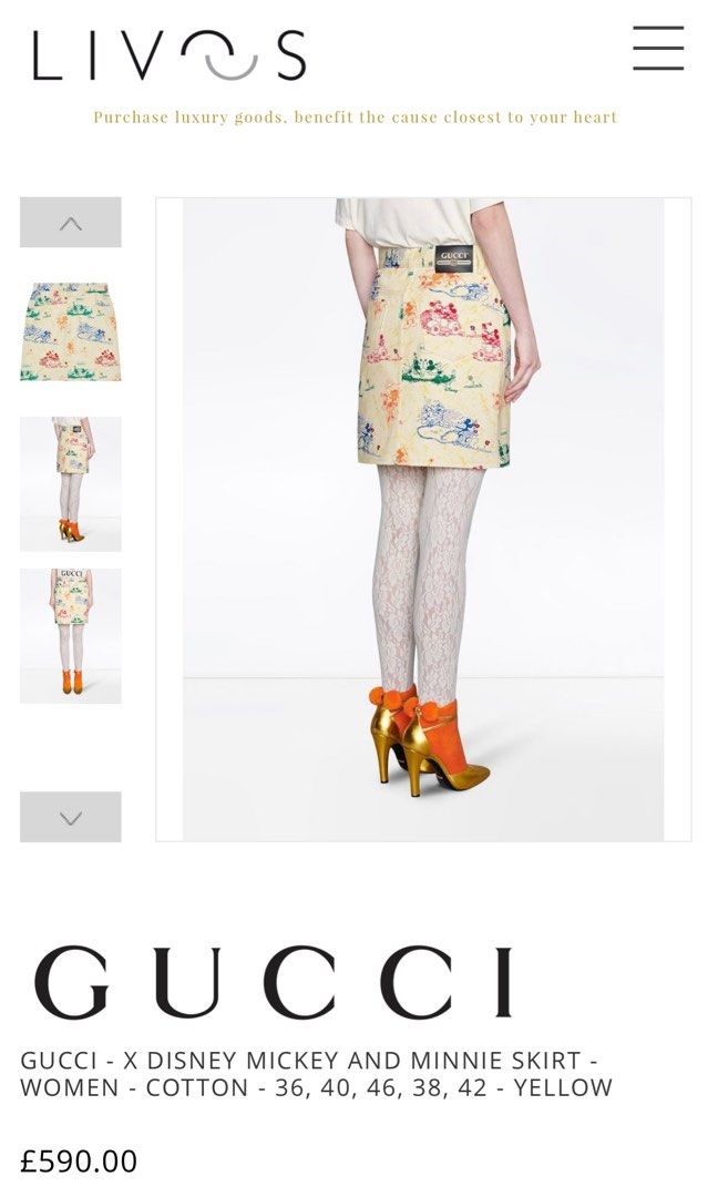 Gucci x Disney Mickey and Minnie Skirt, Women's Fashion, Bottoms, Skirts on Carousell
