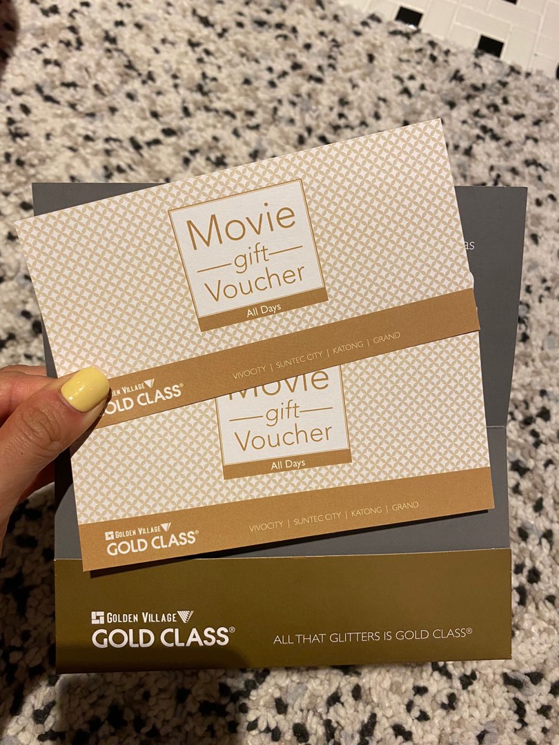 GV gold class all days voucher, Tickets & Vouchers, Vouchers on Carousell