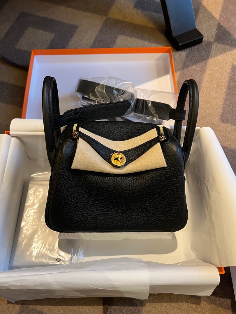 Hermes Mini Lindy Black ghw U stamp chanel dior, Women's Fashion, Bags ...