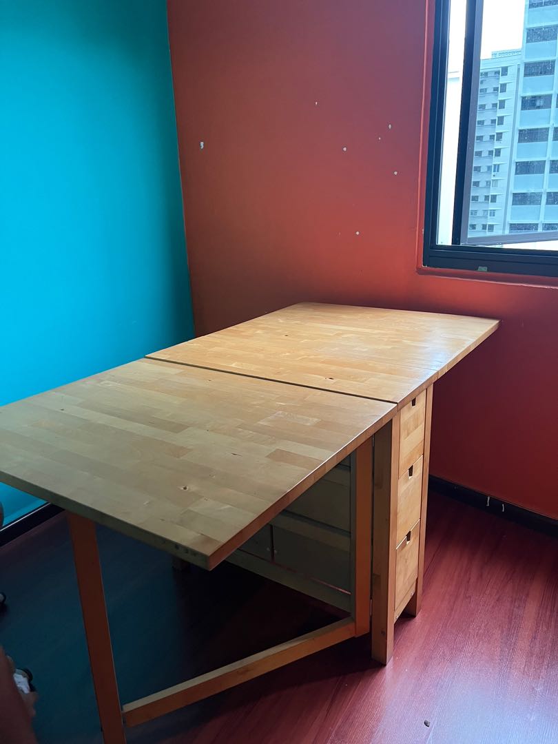 IKEA foldable table, Furniture & Home Living, Furniture, Tables & Sets ...