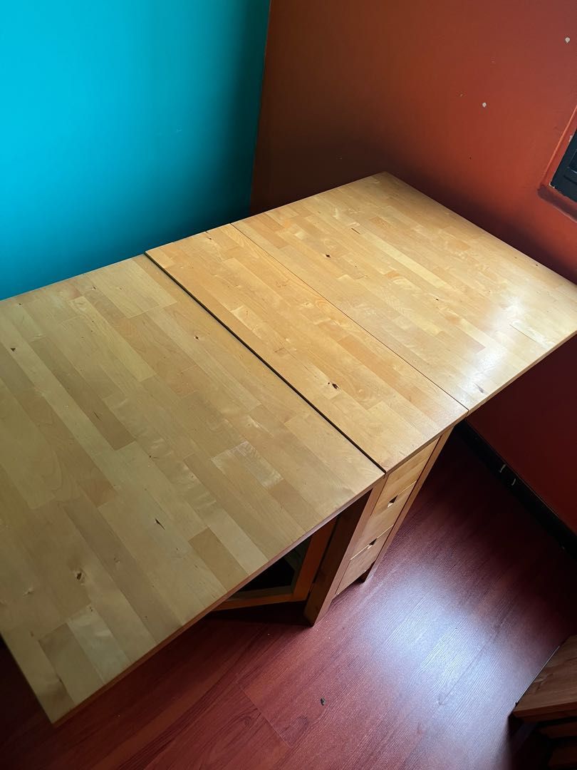 IKEA foldable table, Furniture & Home Living, Furniture, Tables & Sets ...