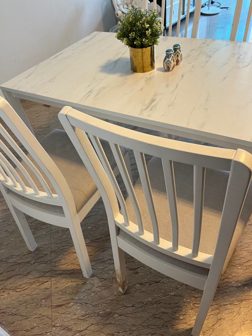 Ikea table and chair set, Furniture & Home Living, Furniture, Tables ...