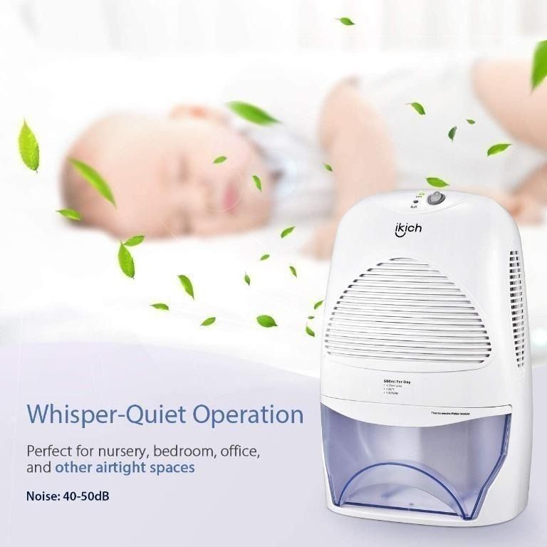 IKICH Dehumidifier 2L Portable Whisper-Quiet with Auto Shut Off, Low ...