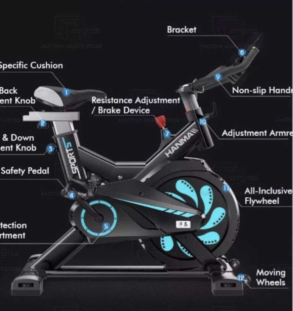 *Include Delivery* Spin Exercise Bike, Sports Equipment, Exercise ...