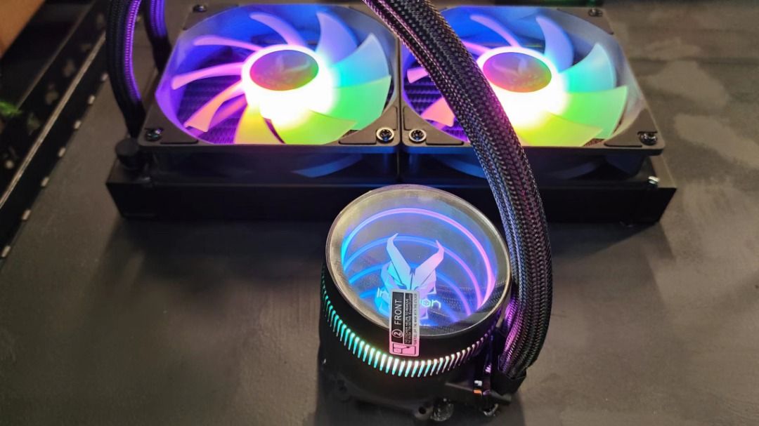Invasion DX-240 RGB AIO Cooler (Black/White), Computers & Tech, Parts ...