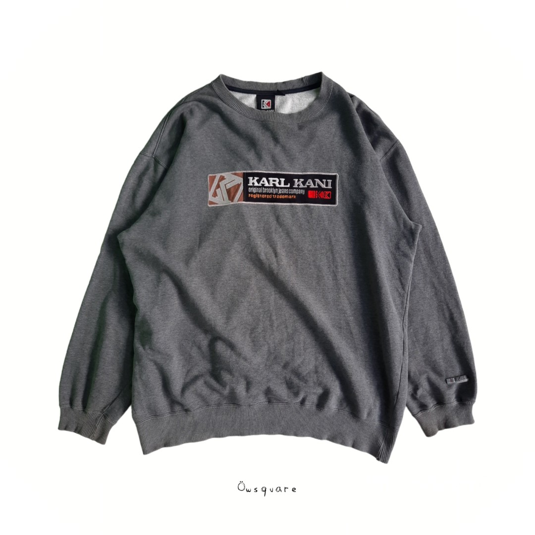 Karl Kani Crewneck, Fesyen Pria, Pakaian , Atasan di Carousell