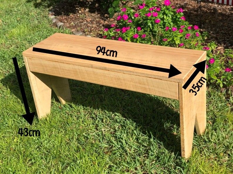 Kerusi Bangku Wood Bench Rustic Farmhouse Outdoor Bench Garden Bench ...