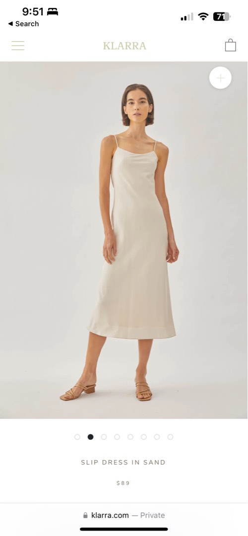 Klarra Slip Dress in Sand, Women's Fashion, Dresses & Sets, Dresses on ...