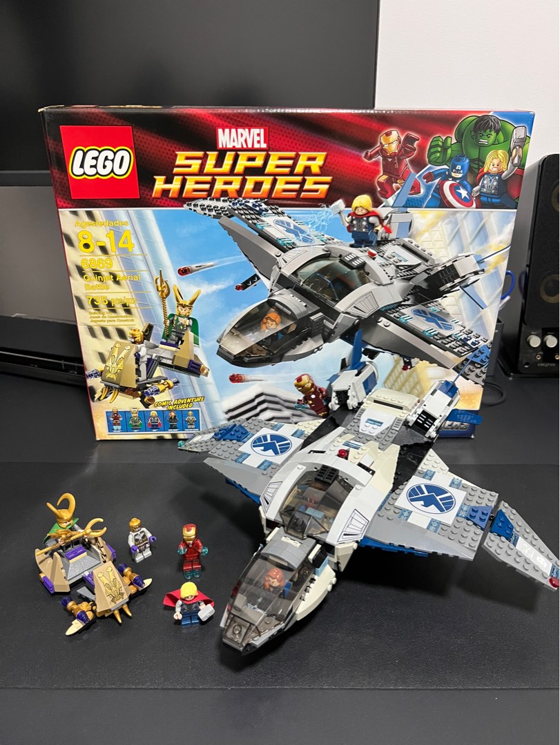 Lego Avengers Quinjet Iron man Thor Loki Black Widow, Hobbies & Toys ...