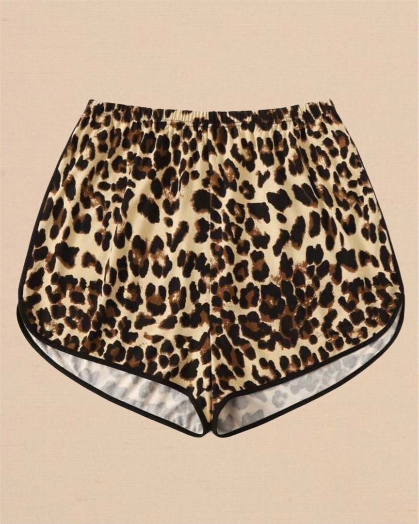 Leopard Print Short Shein Curves, Women's Fashion, Bottoms, Shorts on ...