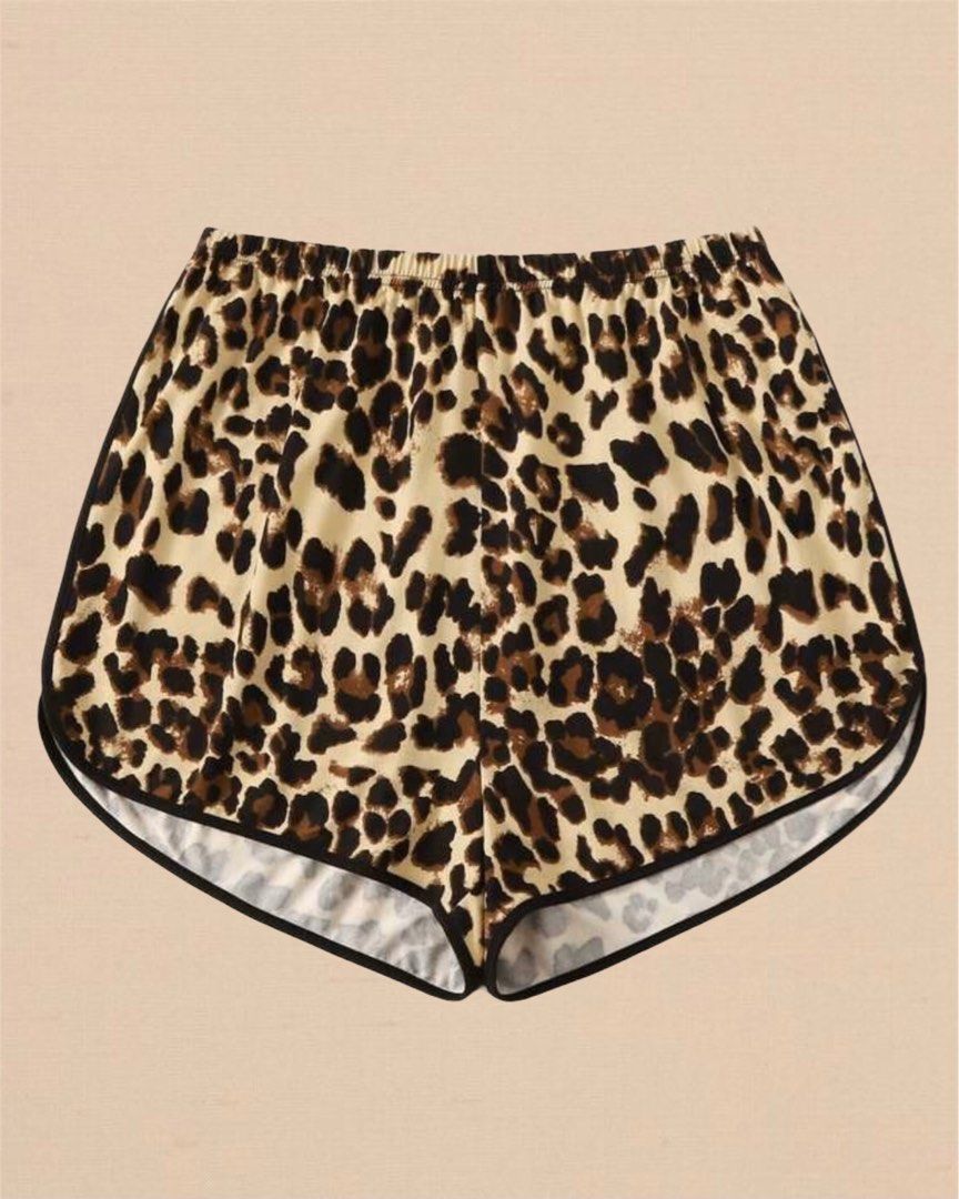 Leopard Print Short Shein Curves, Women's Fashion, Bottoms, Shorts on ...