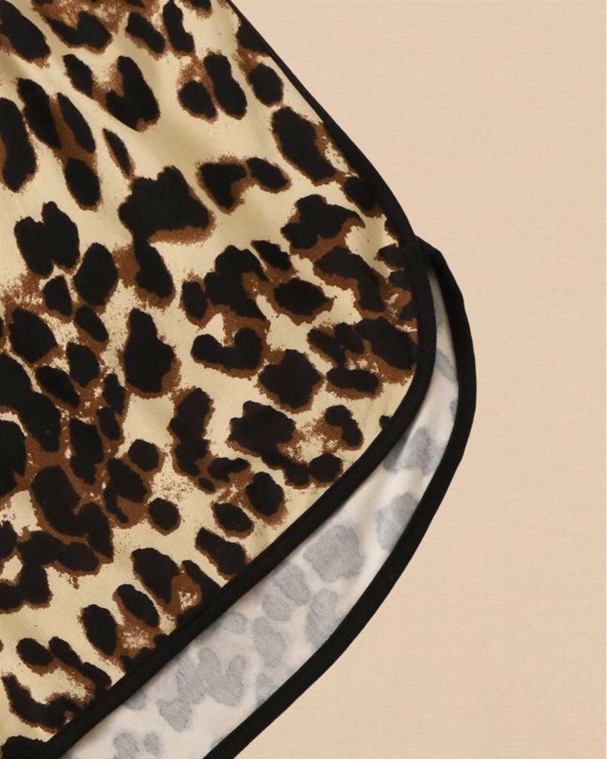 Leopard Print Short Shein Curves, Women's Fashion, Bottoms, Shorts on ...