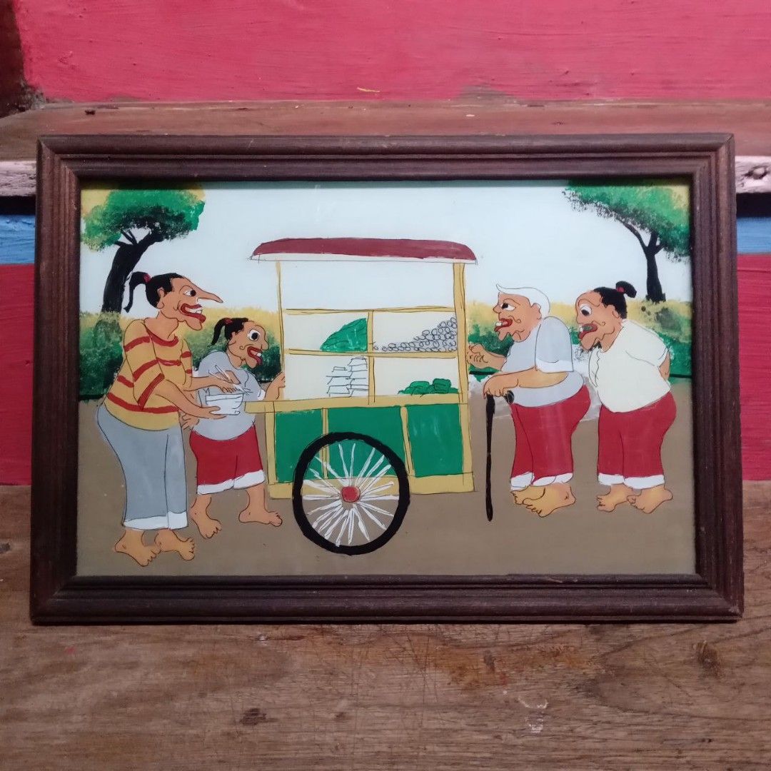 Lukisan kaca, Antik, Pajangan di Carousell