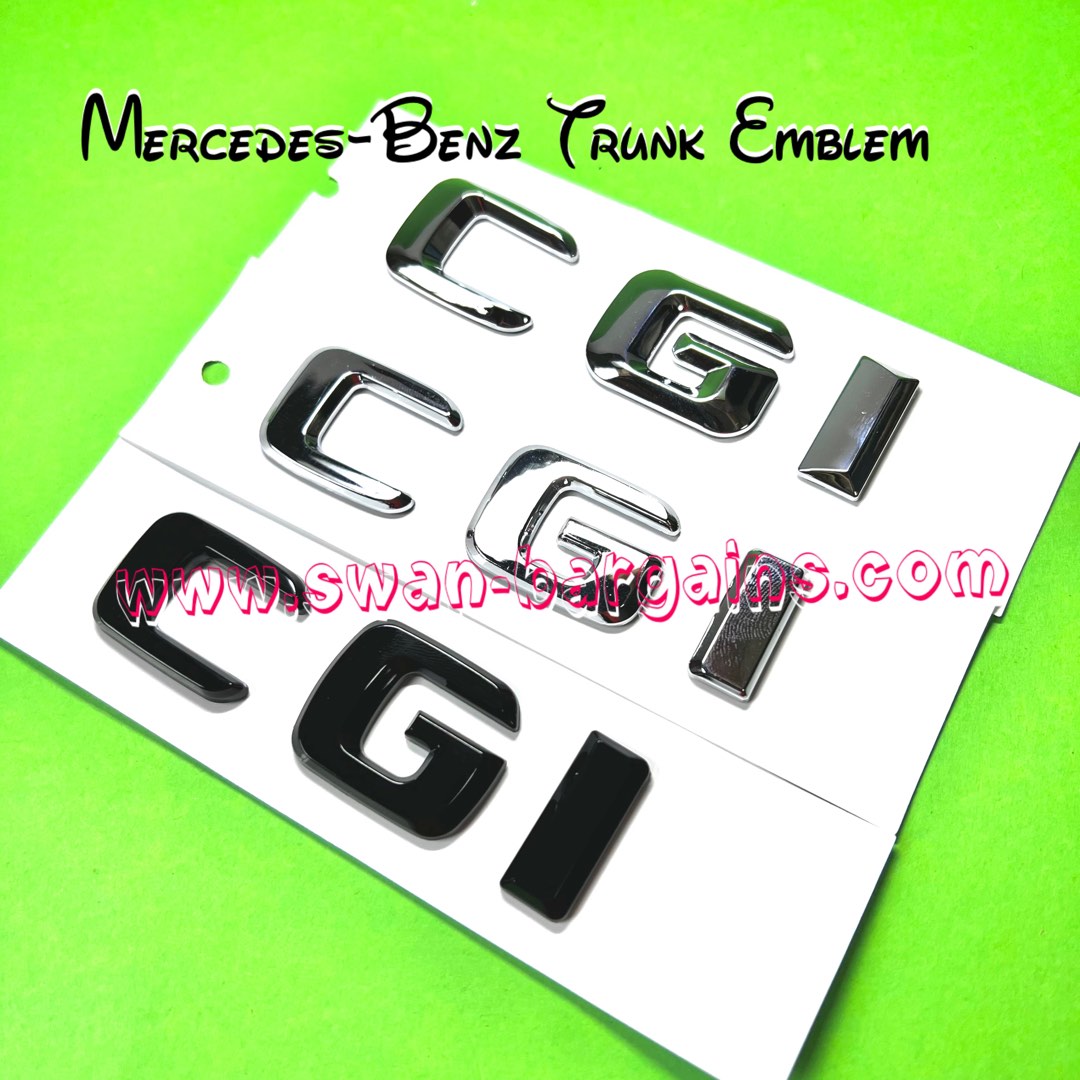 Mercedes Benz CGI CDI Rear Trunk Lettering Emblem Boot Badge Chrome ...
