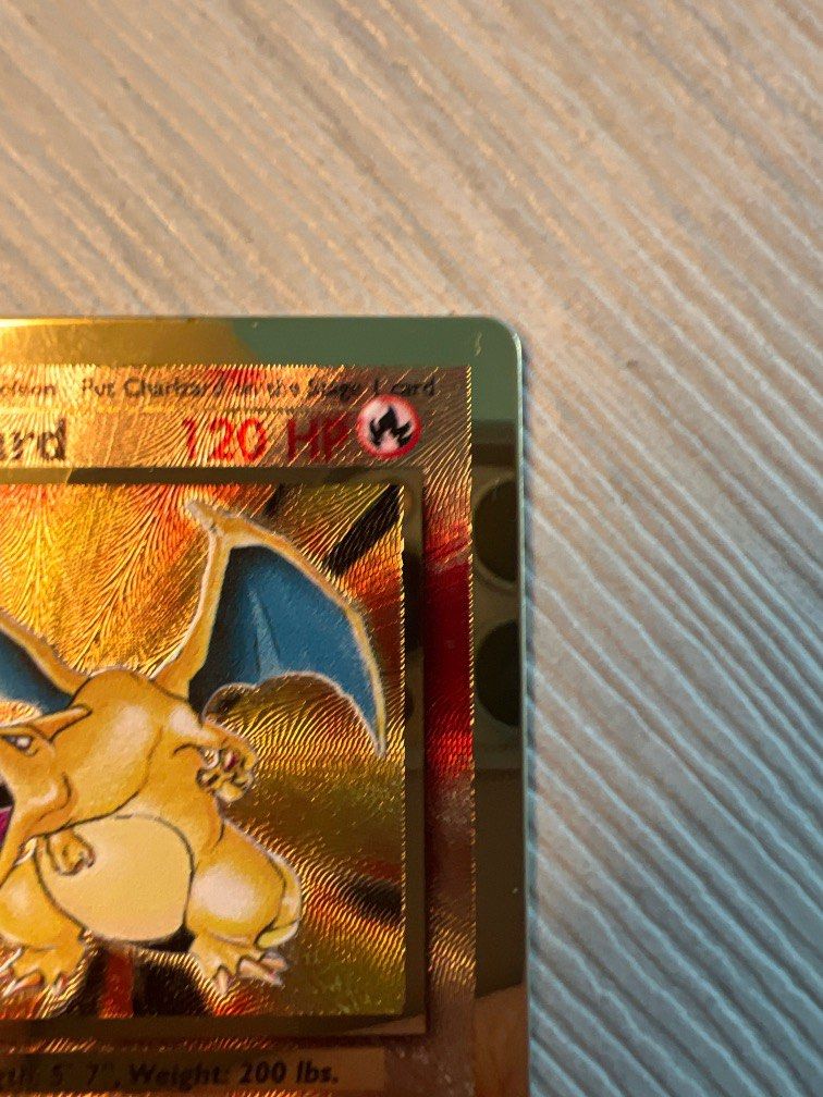 Metal Gold Charizard UPC, Hobbies & Toys, Toys & Games on Carousell