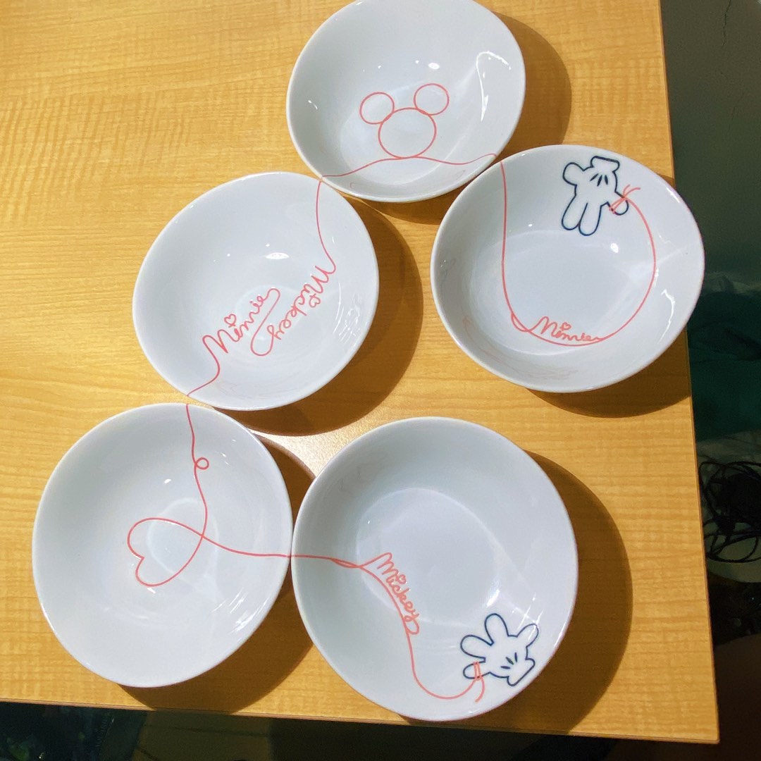 Mickey Mouse Plate Complete Set, Furniture & Home Living, Kitchenware ...