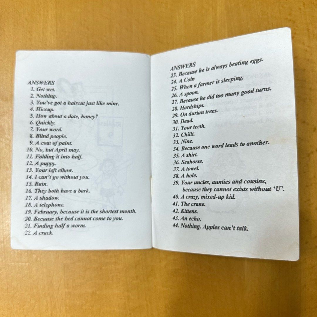 Mini Riddle Book, Hobbies & Toys, Books & Magazines, Children's Books ...