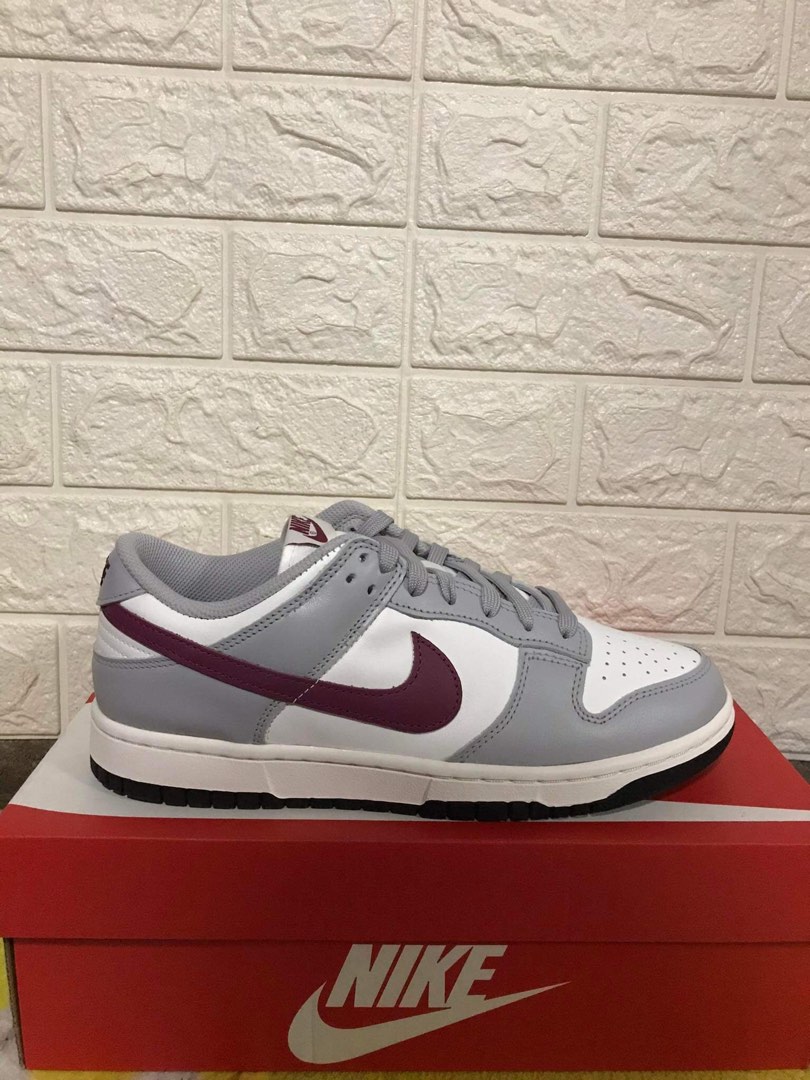 Nike Dunk low Sail grey Red, Women's Fashion, Footwear, Sneakers on ...
